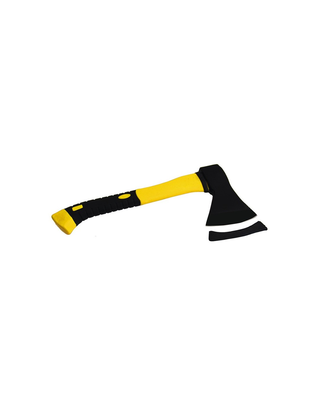 Hacha de camping 34 cm con mango de plastico y acero